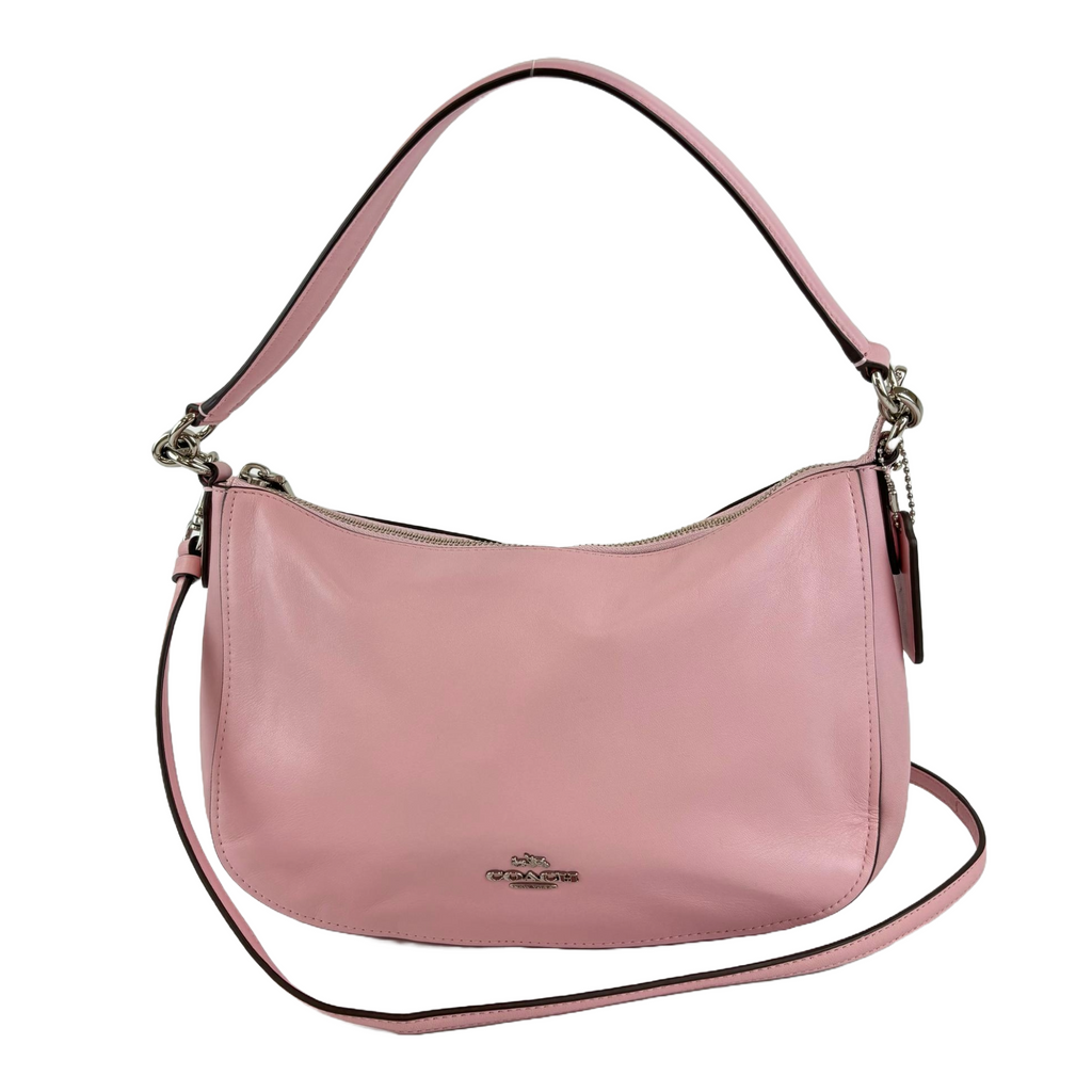 Sutton Crossbody Bag Pink Polished Pebble Leather – Glampot Sdn Bhd